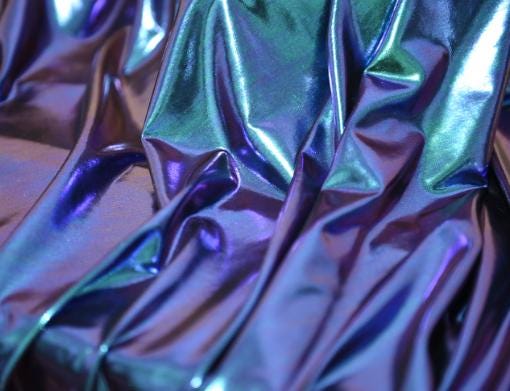 Gradient Fabric, Stretch Fabric, Dazzling Purple Blue Iridescent ...