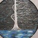 Stars Night Sky Tree Painting, "glitter Storm Tree" Glitter Astronomy ...