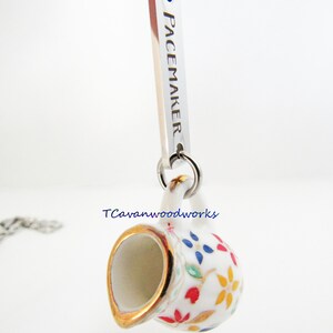 Pacemaker Necklace Floral Ceramic Tea Pitcher Pacemaker Jewelry Gifts ...