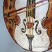 Violin / Cello Wood Ornaments Wood Burning Art Cello Ornament Violin ...