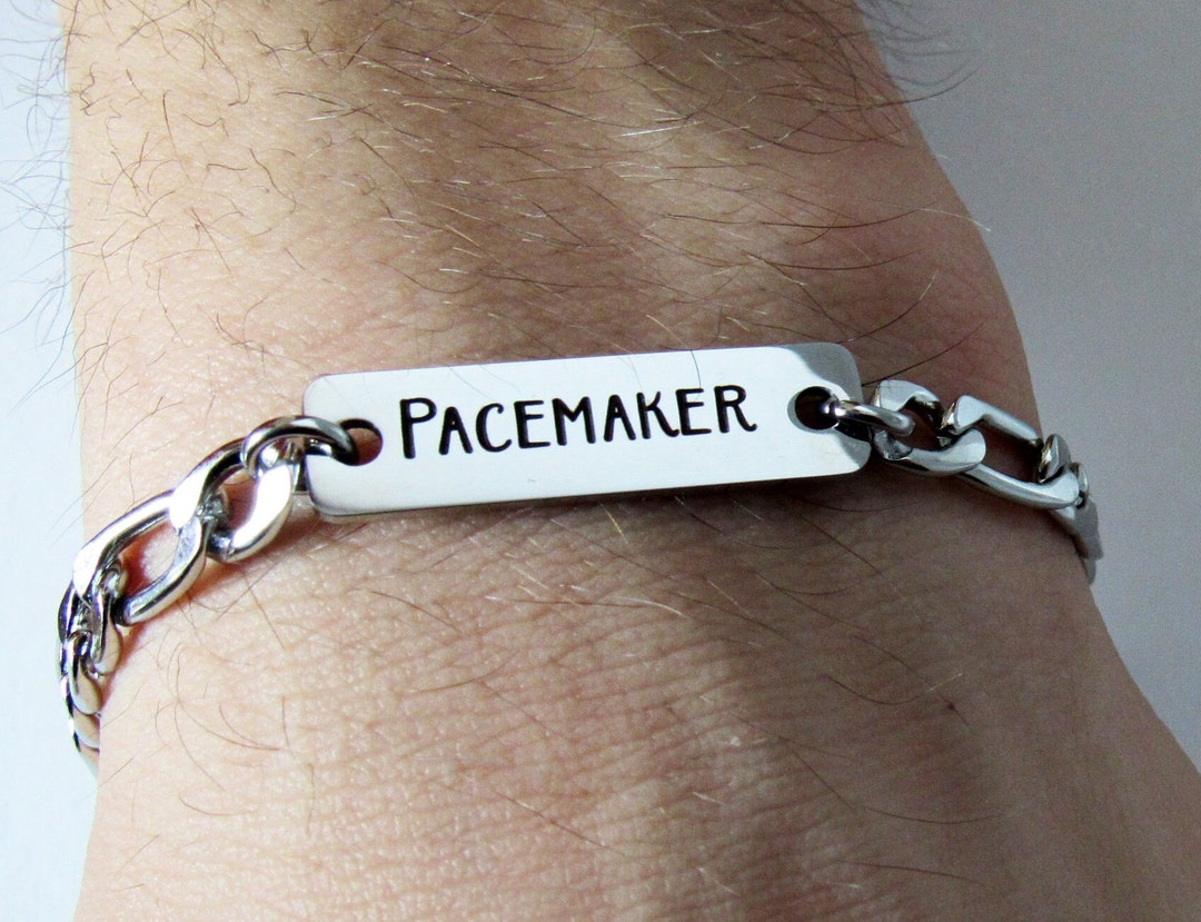 Pacemaker Medical Alert Id Bracelet Stainless Unisex Men and Women ...