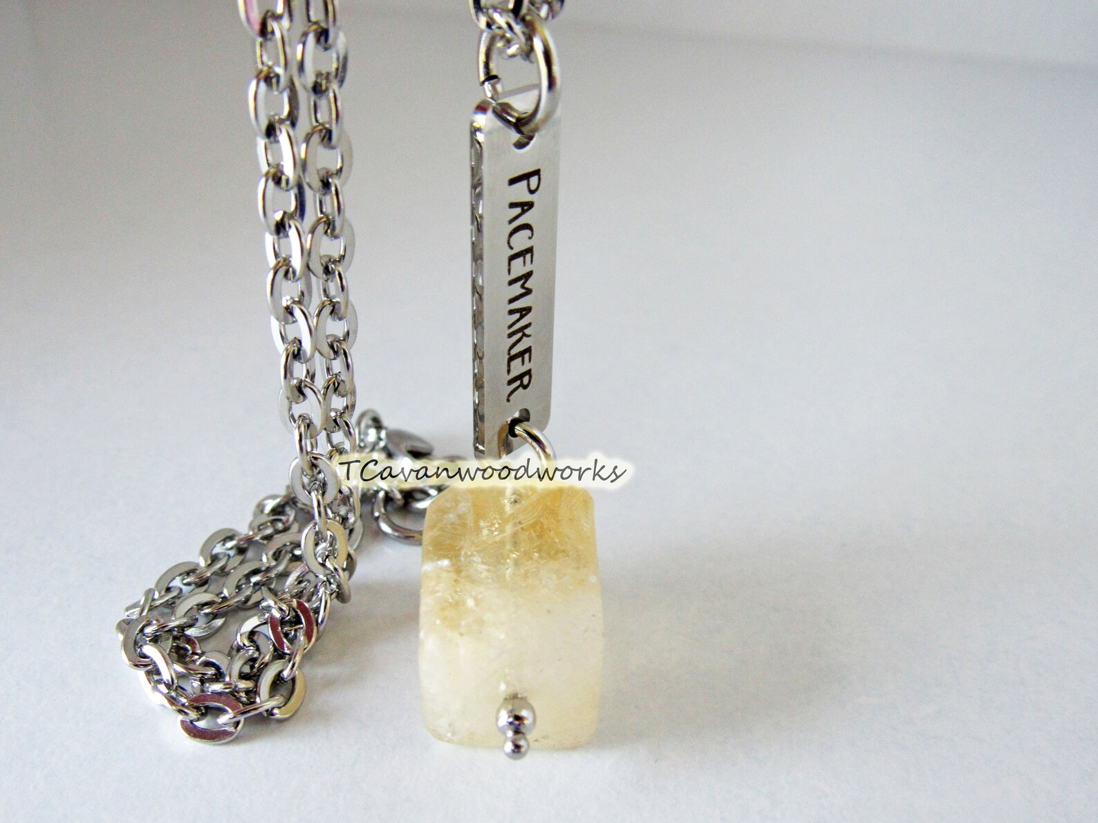Pacemaker Necklace Gemstone Raw Natural Citrine Pacemaker - Etsy