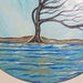 Windswept Tree Painting Wind Swept Tree Art Ocean Waves - Etsy