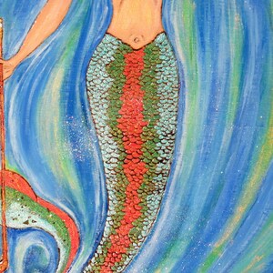 Mermaid Wood Painting Mermaid Pyrography Wall Art Mermaid Decor ...