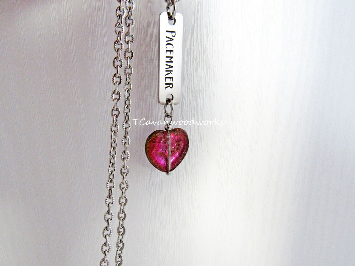 PACEMAKER NECKLACE Stainless Medical Alert Id Long Necklace - Etsy