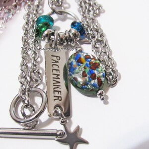 Pacemaker Necklace Beach Themed Mosaic Glass and Starfish Charms ...