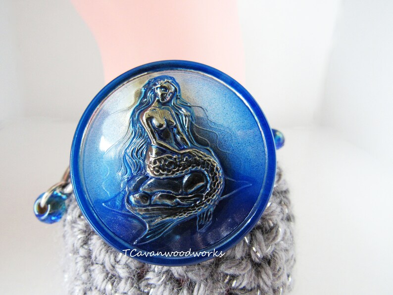 Mesmerizing Mermaid Coin Bracelet. Large Detailed Mermaid Art - Etsy