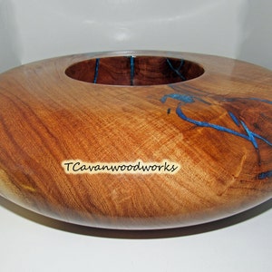 Resin Inlaid Wood Sculpture Mesquite Root Ball Woodturning Blue ...