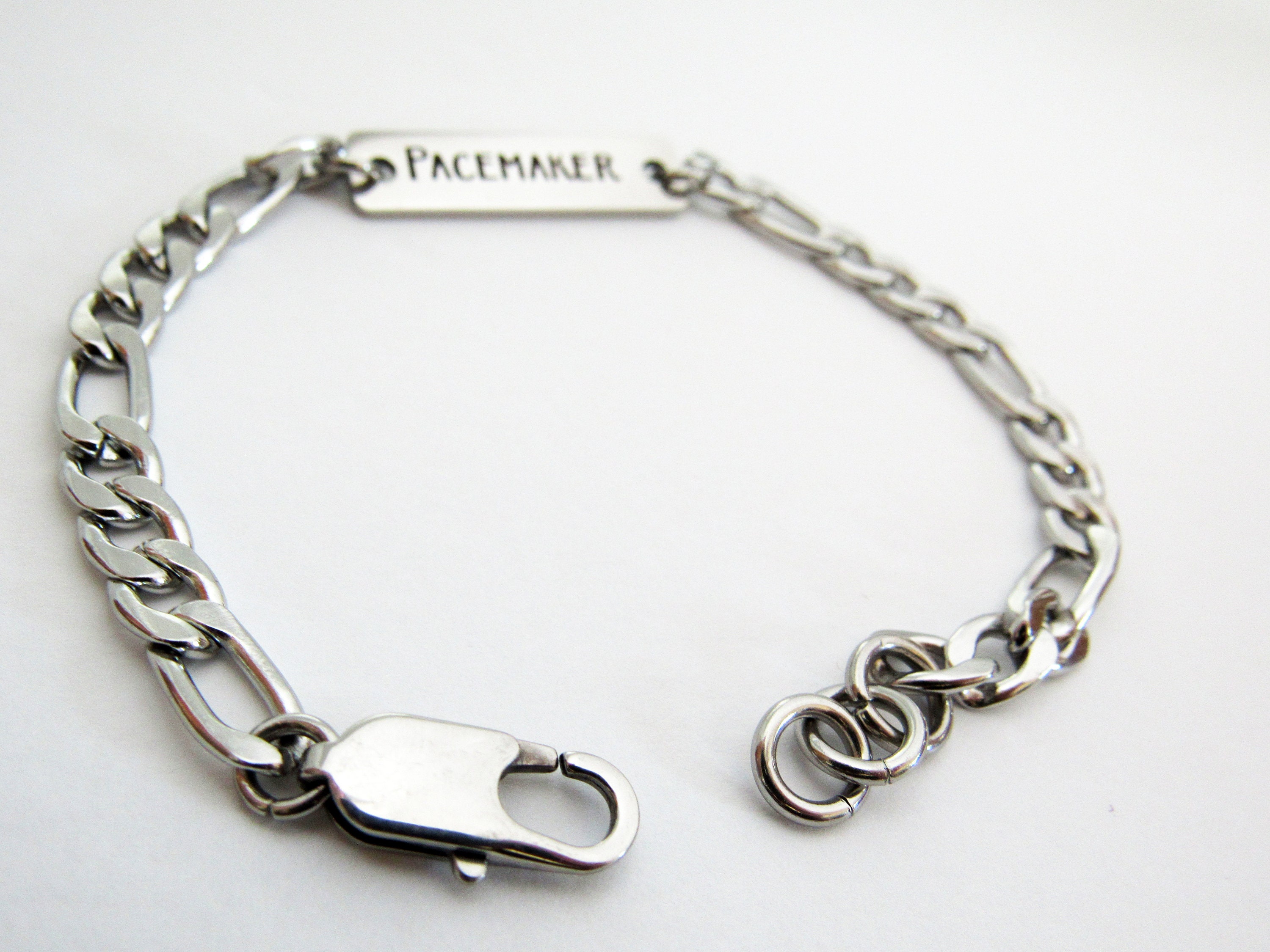 Pacemaker Medical Alert Id Bracelet Stainless Unisex Men and Women ...