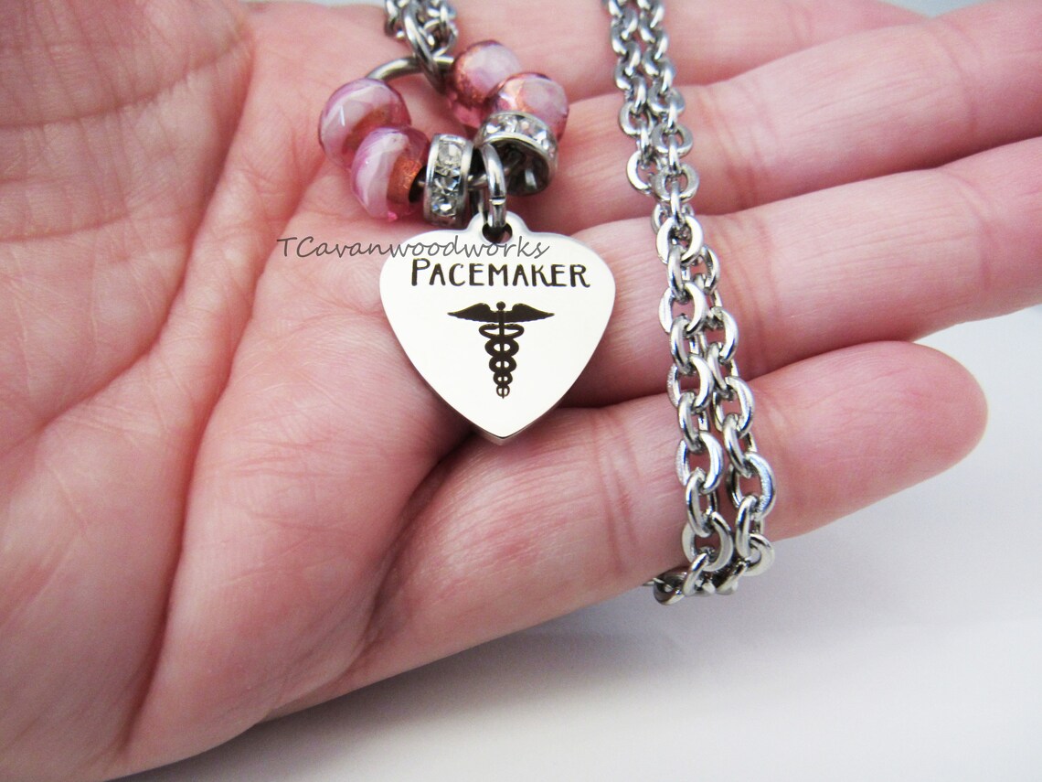 Pacemaker Necklace Medical Alert Id Pacemaker Charm Necklace - Etsy