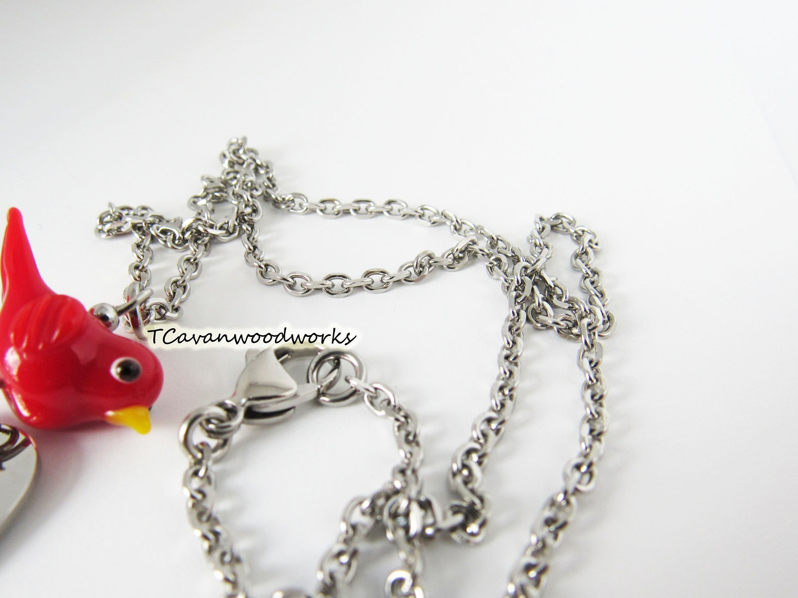 Pacemaker Red Bird Cardinal Necklace Pacemaker Stainless Medical Id ...
