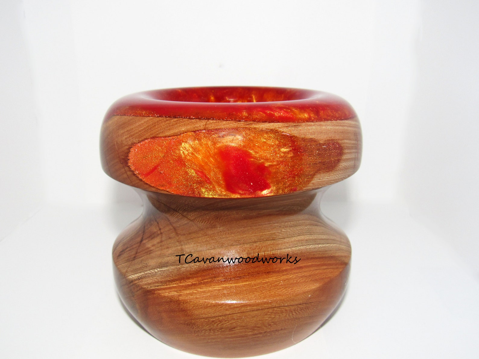 Fire Flames Resin Inlaid Wood Turning Art Hand Turned Honey | Etsy