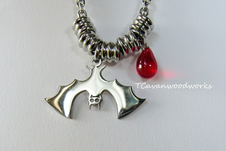 Bat Blood Drop Necklace Phlebotomist Blood Drop Necklace Type 1 ...