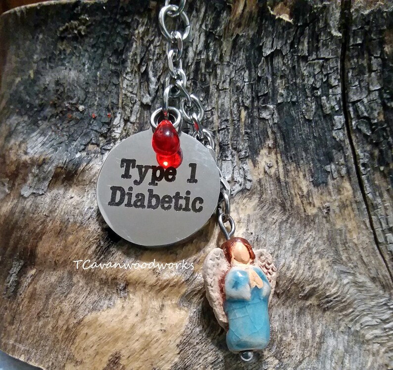 Type 1 Diabetic Necklace Guardian Angel Pottery Charm Type - Etsy