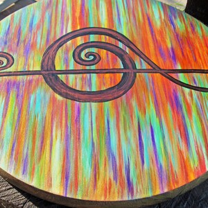 Treble Clef Wall Art, Wood Art, Metallic Abstract Colors, Music Wall ...