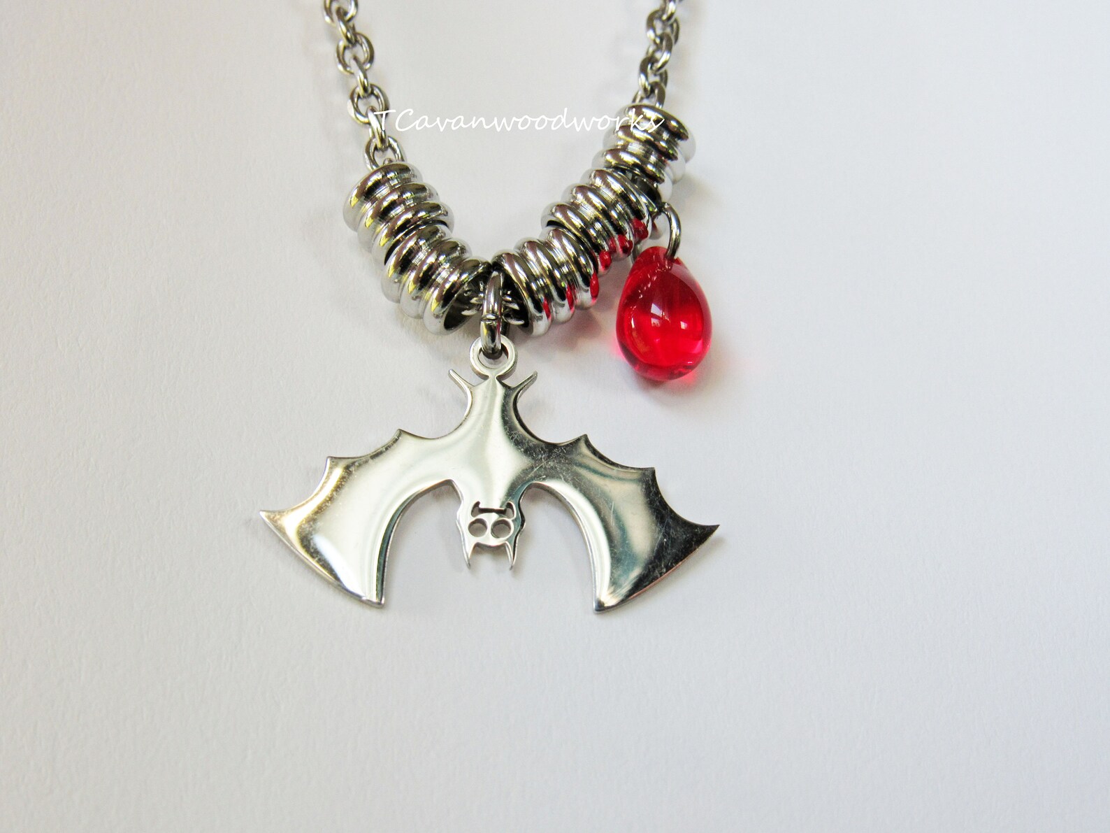 Bat Blood Drop Necklace Phlebotomist Blood Drop Necklace Type 1 ...