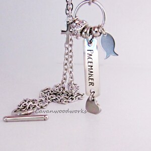 Pacemaker Necklace Cross Fish Ichthys Religious Pacemaker Heart Charm ...