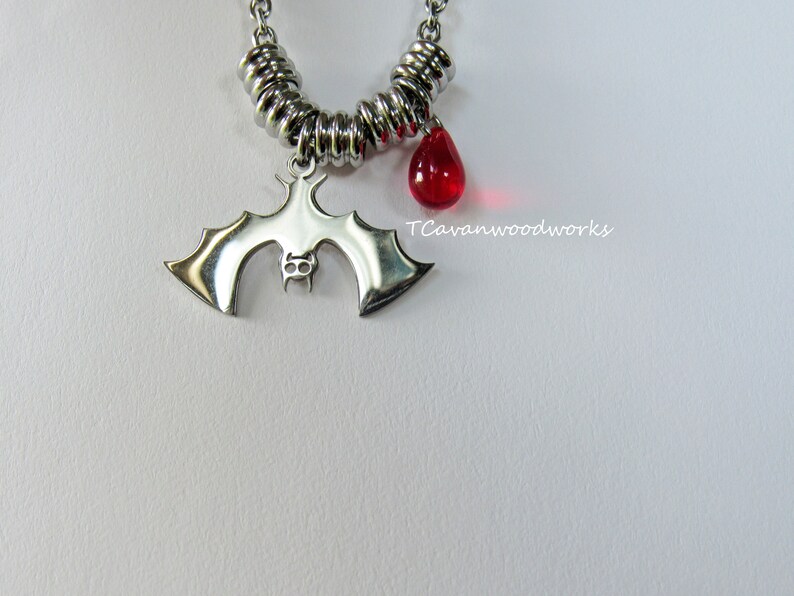 Bat Blood Drop Necklace Phlebotomist Blood Drop Necklace Type - Etsy