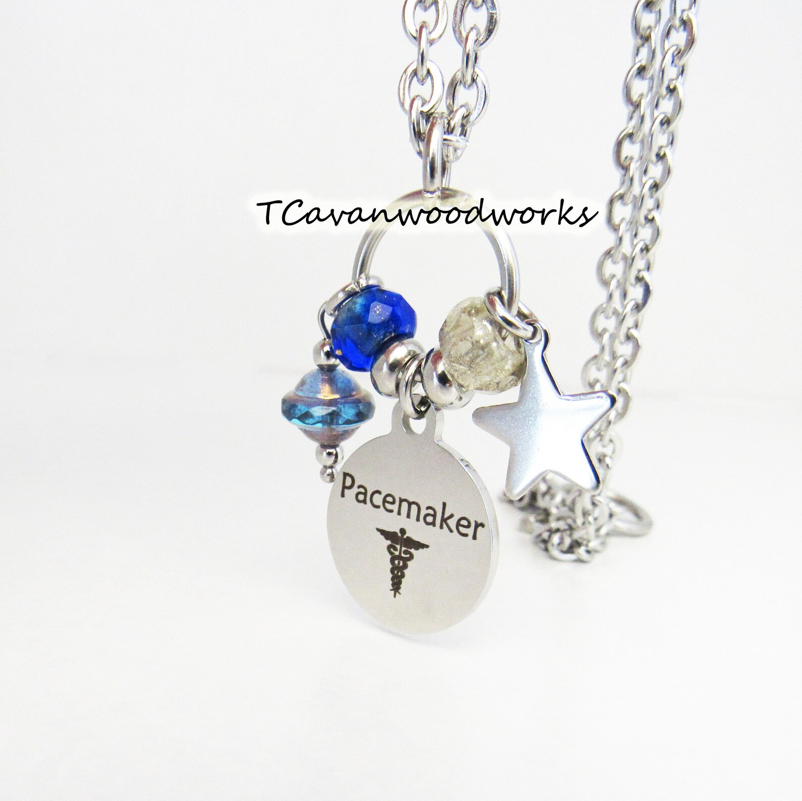 Pacemaker Necklace Celestial Saturn Star Galaxy Stainless - Etsy