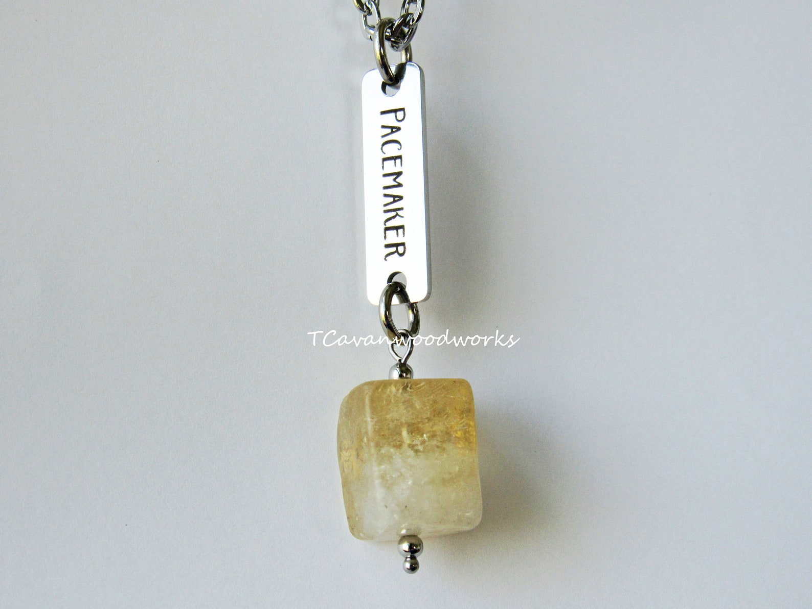 Pacemaker Necklace Gemstone Raw Natural Citrine Pacemaker - Etsy