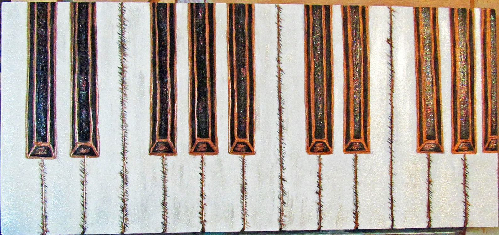 Piano Art Piano Painting Piano Keys Keyholder Piano Wood - Etsy