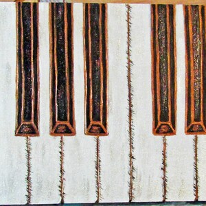 Piano Art, Piano Painting, Piano Keys, Keyholder, Piano Wood Art ...