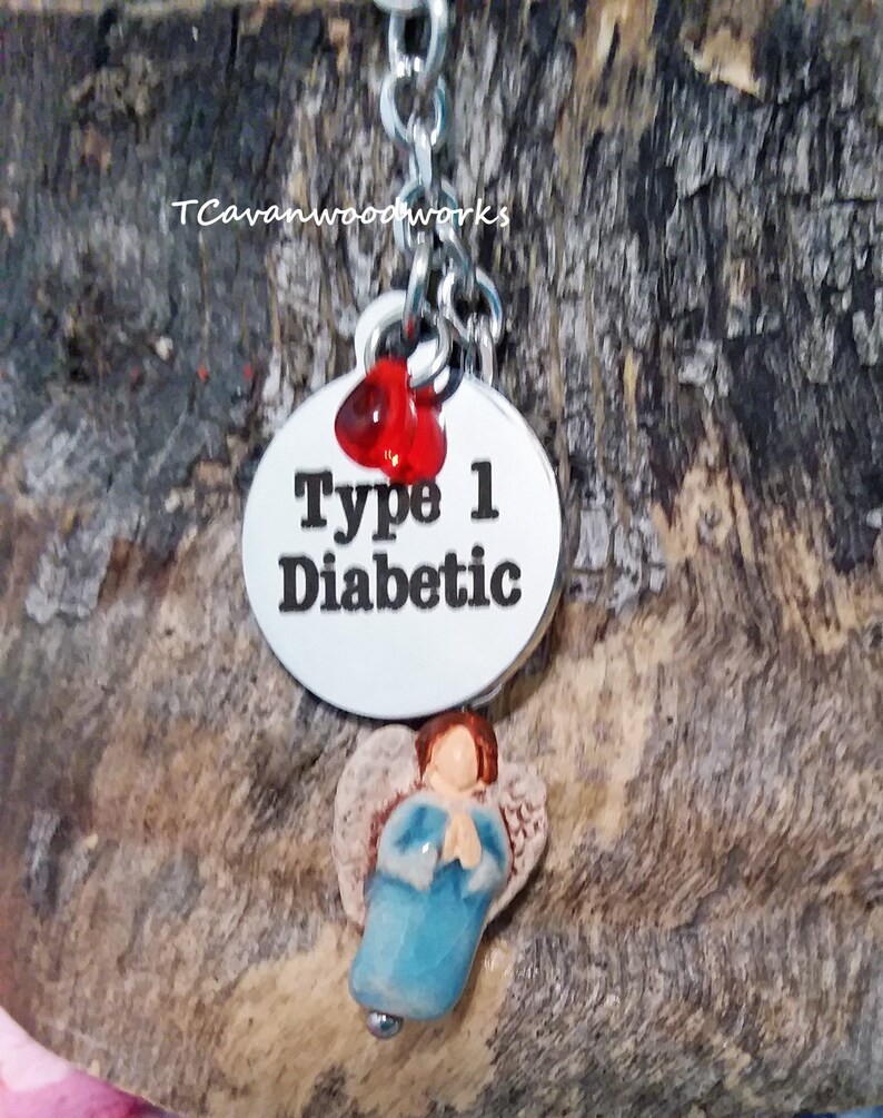 Type 1 Diabetic Necklace Guardian Angel Pottery Charm Type - Etsy