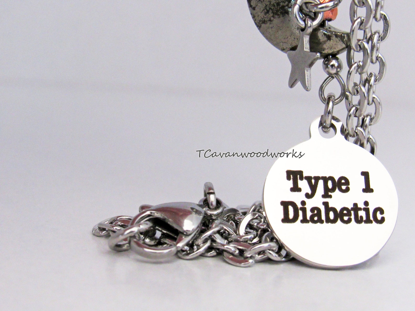 Type 1 Diabetic Medical Alert Pendant Necklace Celestial - Etsy