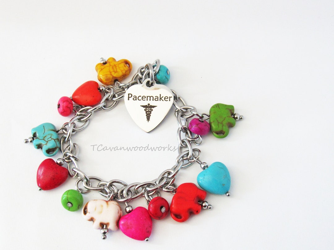 Pacemaker Id Bracelet Elephant Heart Theme Pacemaker Jewelry Gift ...