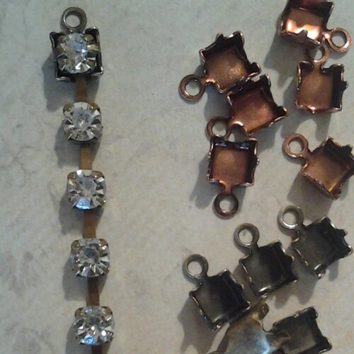 2mm Rhinestone Chain Ends-attach to Rhinestone Chain for Clasp - Etsy