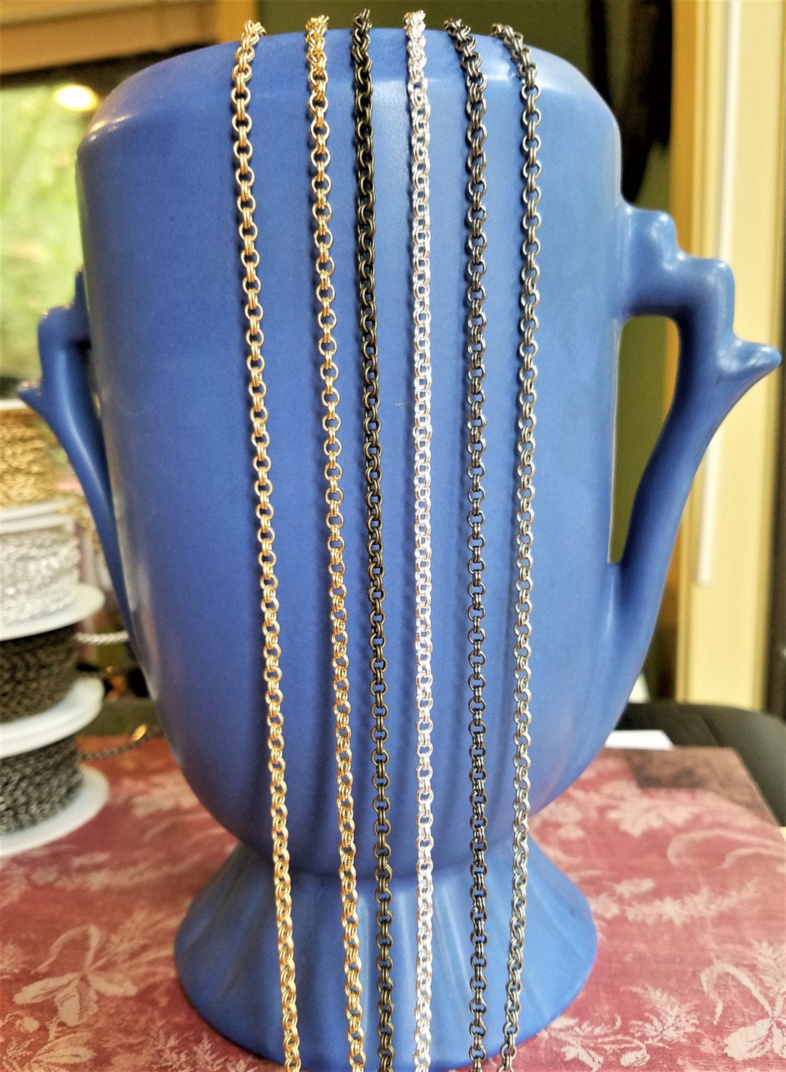 Rolo chain double link 3 mm sturdy high quality elegant med | Etsy