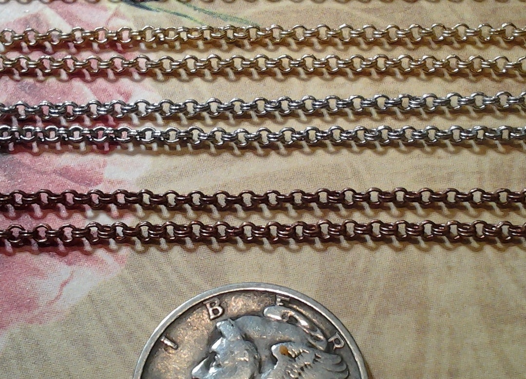 Double Rolo Chain-2 Mm Rolo Chain- Unique Petite Double Chain-beautiful ...