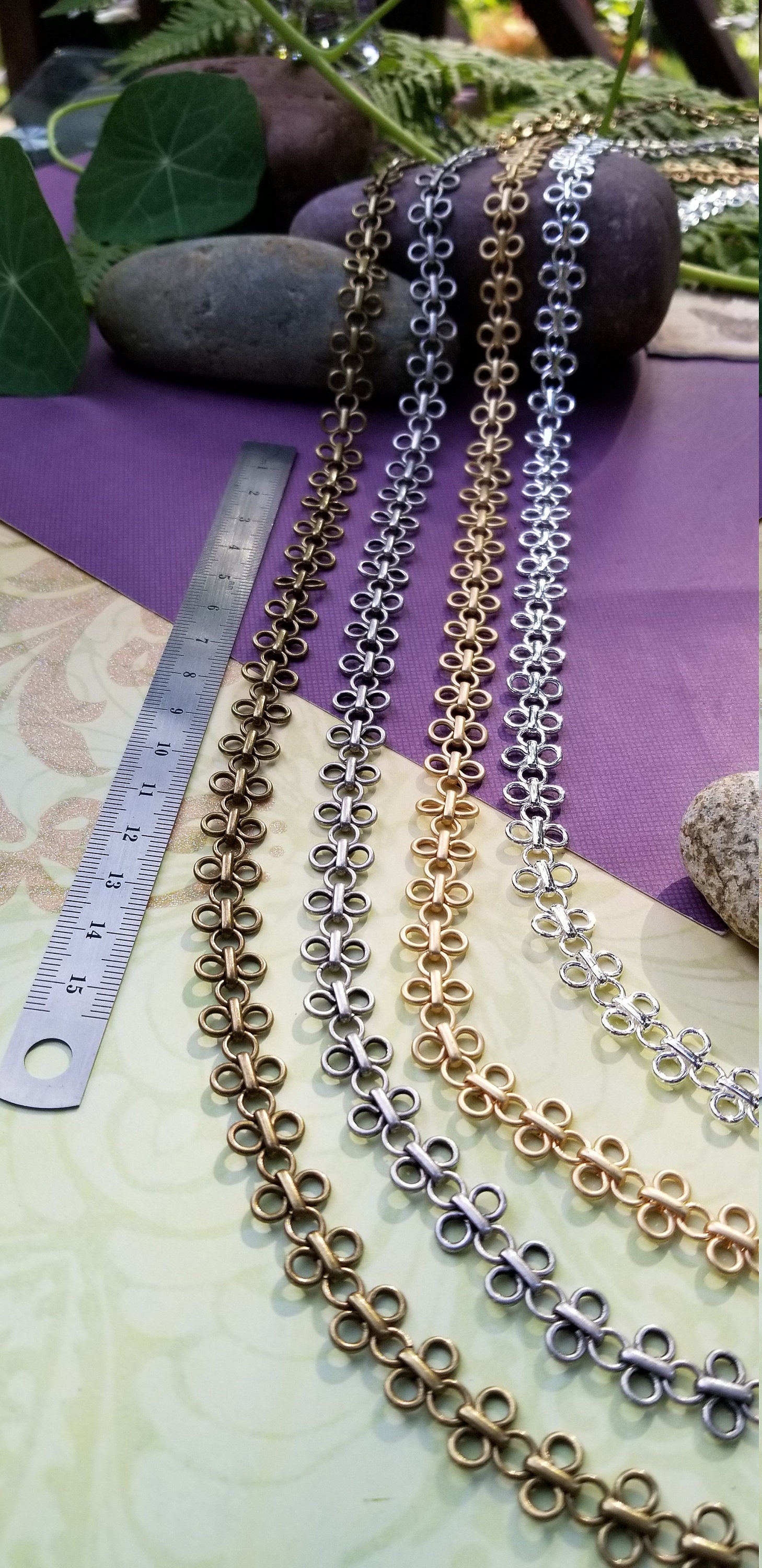 NEW Round Link Chain Maille Clover Shape-high Quality Nickle - Etsy