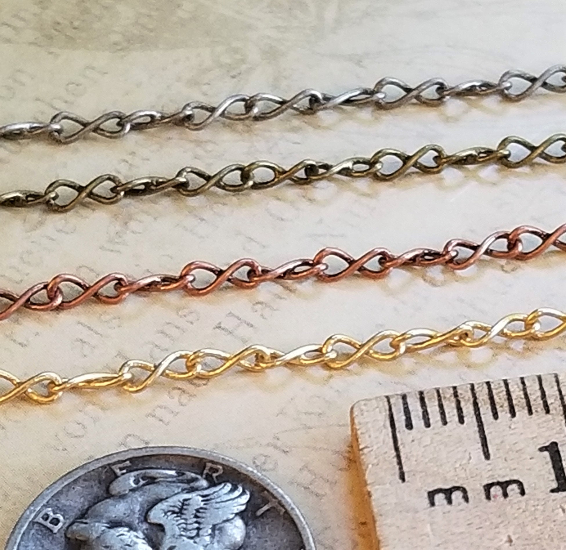 Chain-figure Eight Twist Small 5 Feet Jewelry Maker Necklace - Etsy