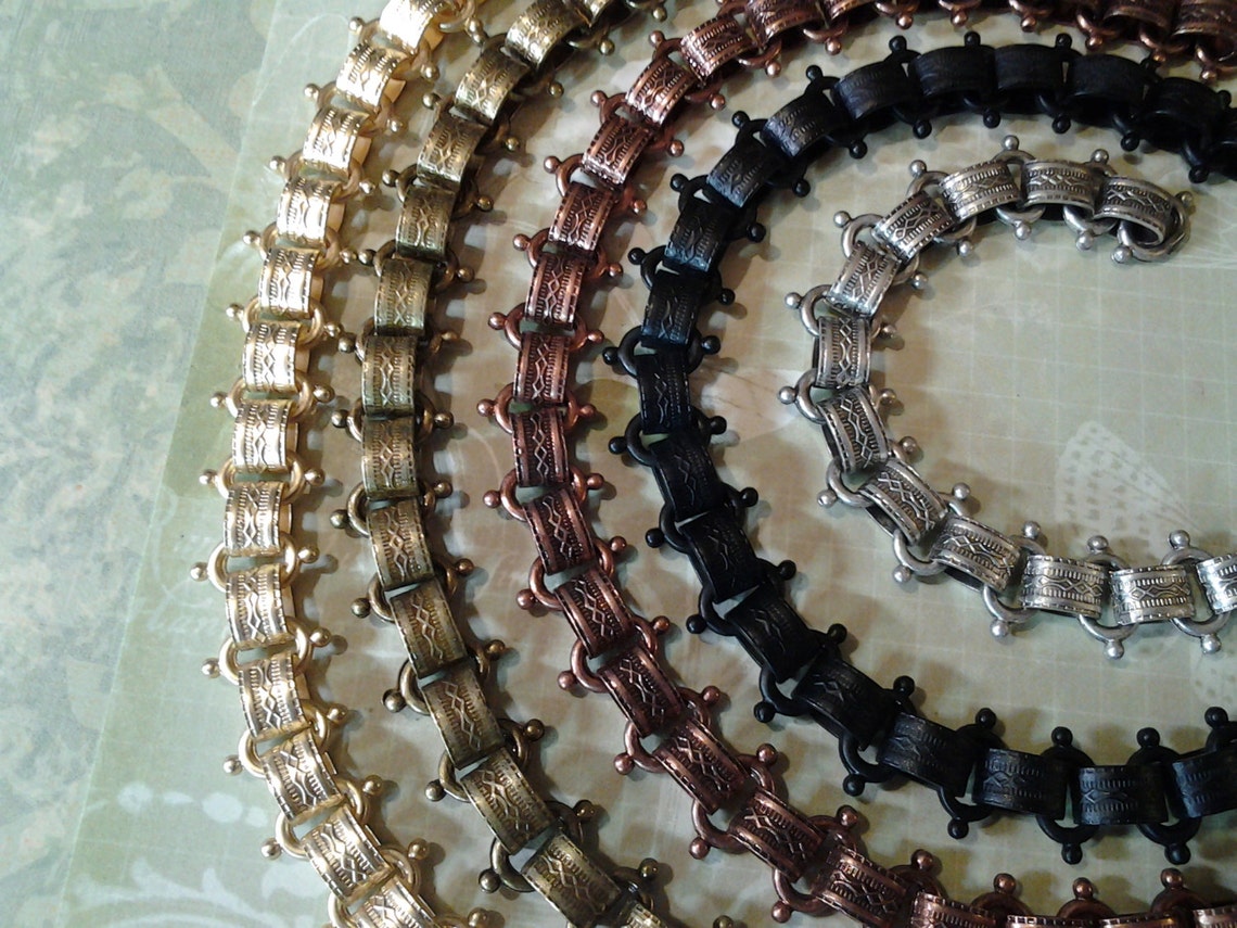 Book Chain-victorian Style Embossed Floral Design Book Chain - Etsy