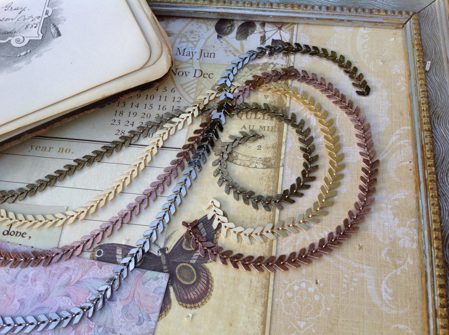 Chevron Chain-herring Bone Fish Bone-6.5mm Flat Chevron - Etsy