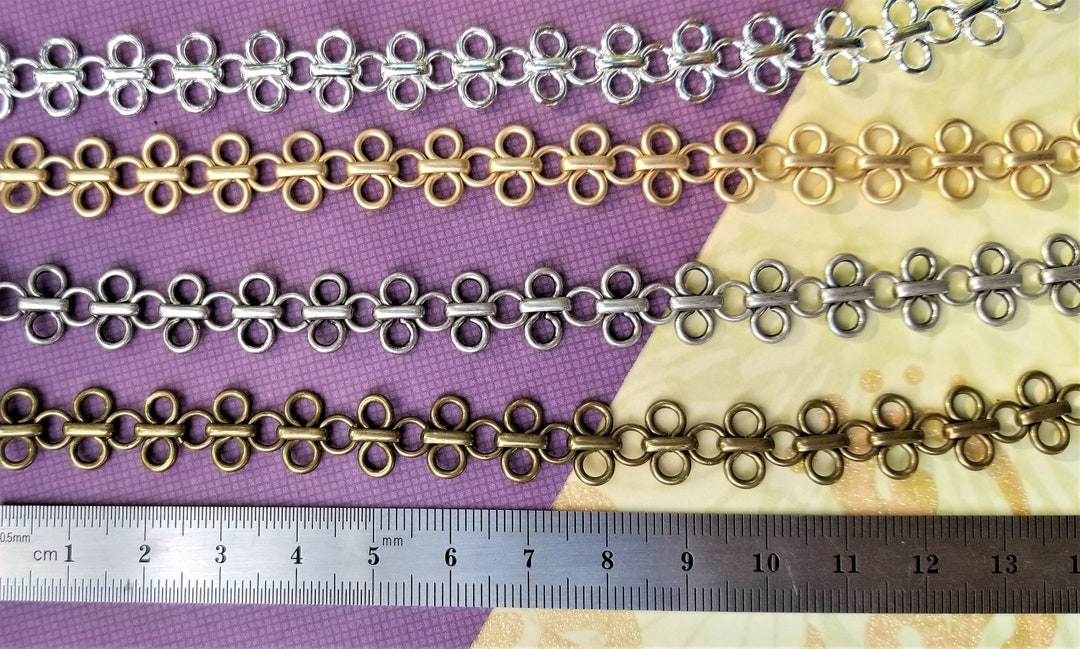 NEW Round Link Chain Maille Clover Shape-high Quality Nickle ...