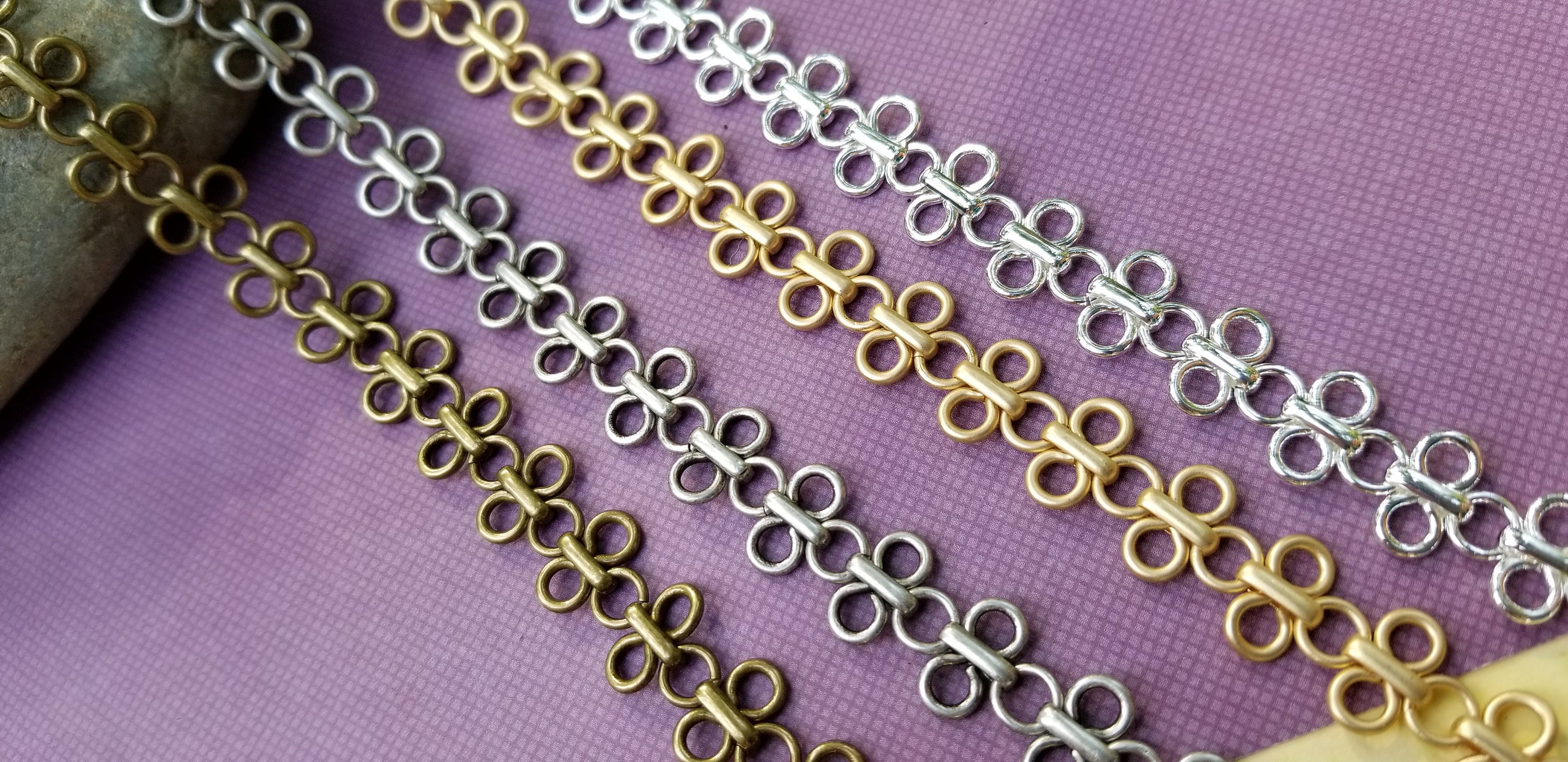NEW Round Link Chain Maille Clover Shape-high Quality Nickle - Etsy