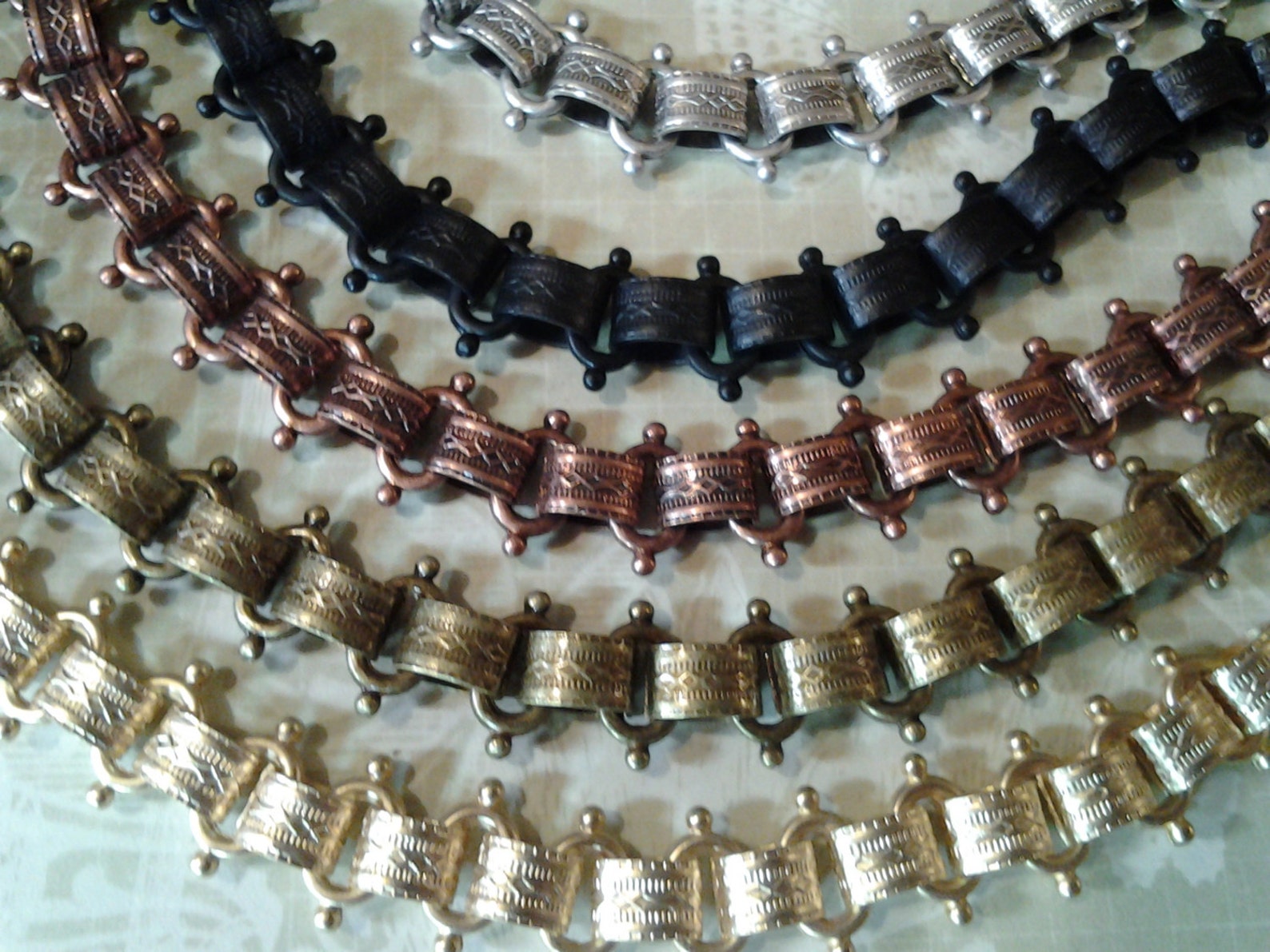 Book Chain-victorian Style Embossed Floral Design Book Chain - Etsy