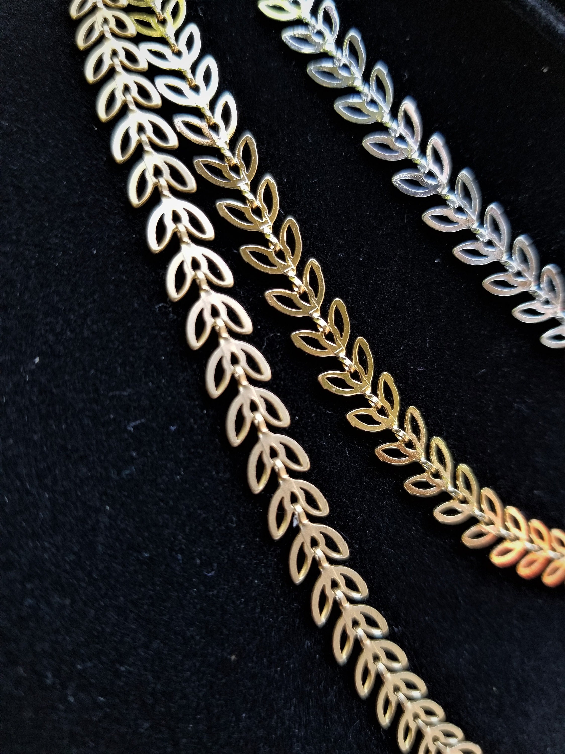 Leaf Fish Bone Chain Chevron Fish Tail Chain Trending Jewelry | Etsy