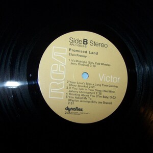 1975 Elvis promised Land Record Album-rca-apl 1-0873-tan Label-dynaflex ...