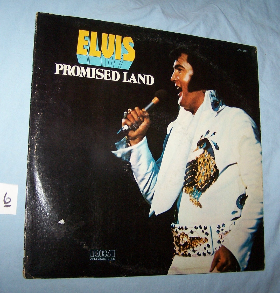 1975 Elvis promised Land Record Album-rca-apl 1-0873-tan Label-dynaflex ...