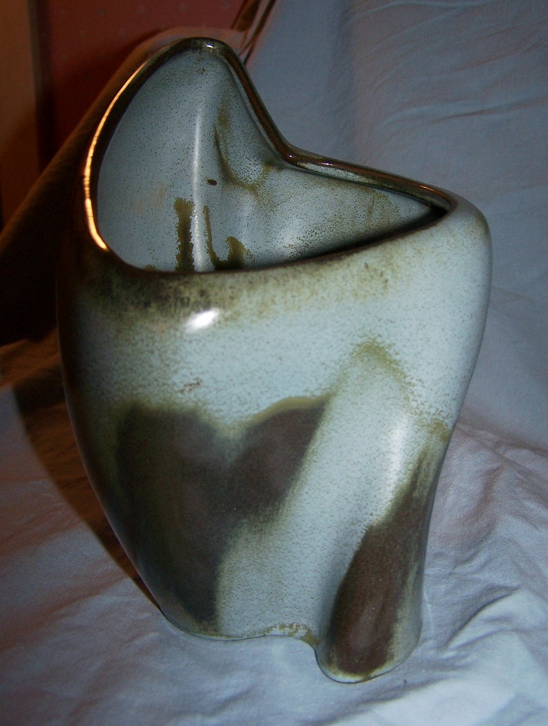 Vintage Frankoma Free Form Blue Vase-number 6 - Etsy