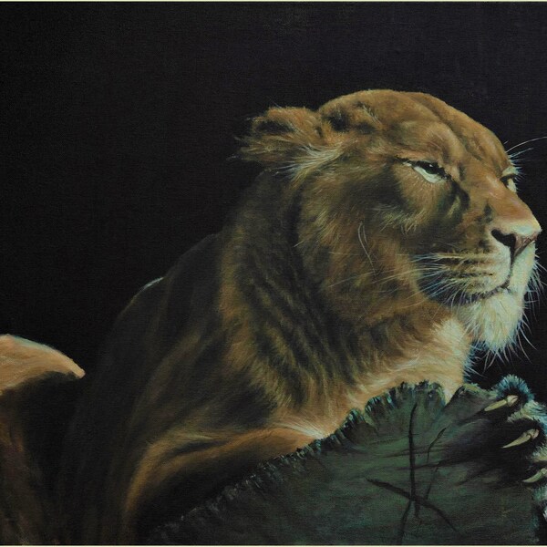 Lioness Painting - Etsy