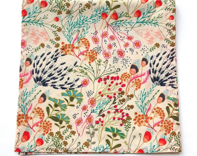 EXTRA LARGE Bandanas, 26 Square, Windswept Floral Cotton Bandana, Hot ...