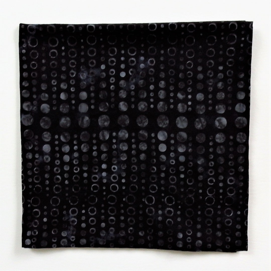 Dark Side of the Moon Bandana, 22 Square Cotton Batik Head Art, Gray ...