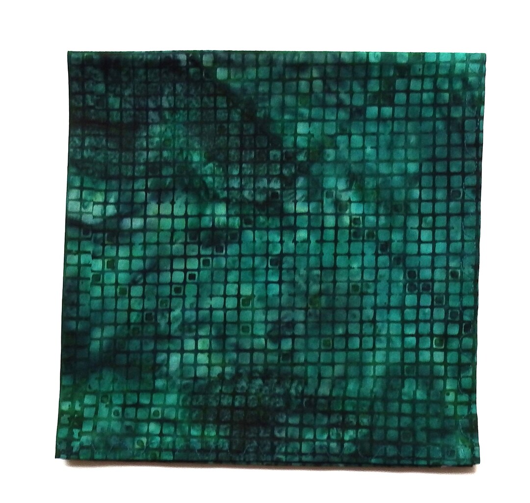 Green Handkerchief, Cotton Batik Hankies, 15 Emerald Pocket Square ...