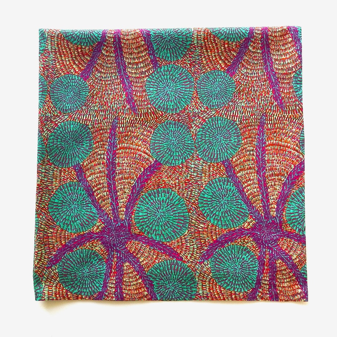 Cotton Bandanas, Super Soft Australian Ethnic Print Fabric, 24" Square ...