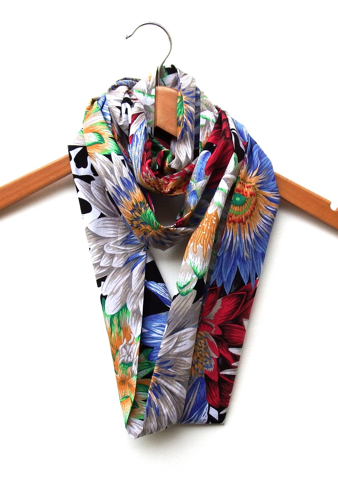 Water Lily Infinity Scarf, Spring Scarves, Mother's Day Gifts, 6.5 Wide ...