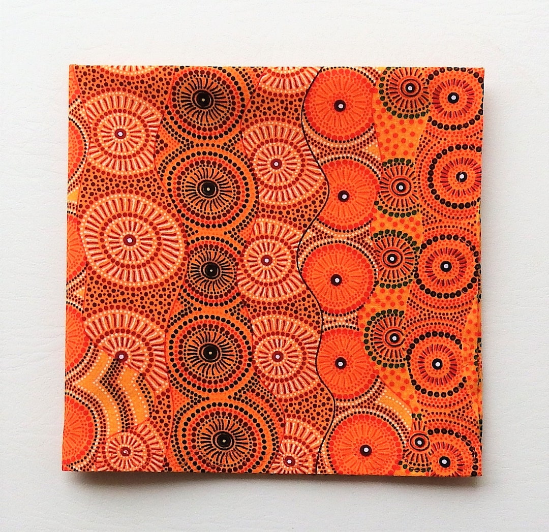 Orange Handkerchief Australian Fabric Black and Orange - Etsy